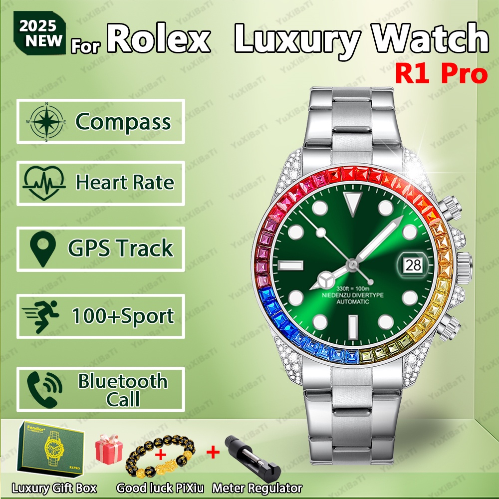 Jual 2025 New For Rolex SmartWatch Men Compass GPS Track Smartwatch ...