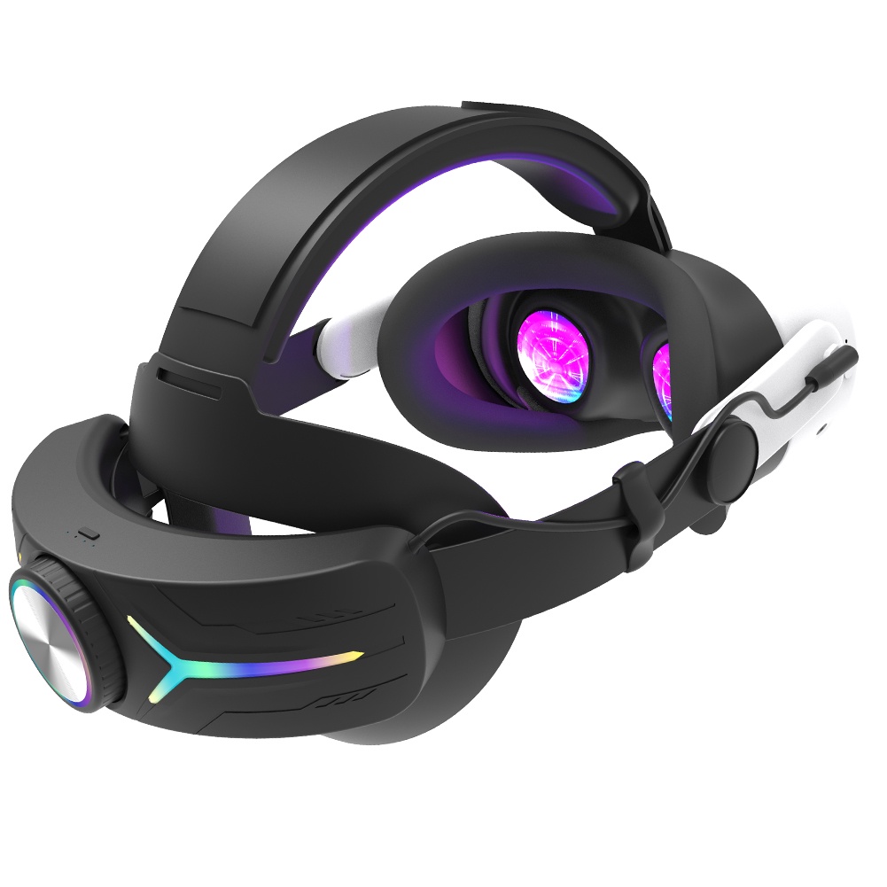 Jual Adjustable Head Strap 6000mAh Battery Extend VR Headset RGB ...