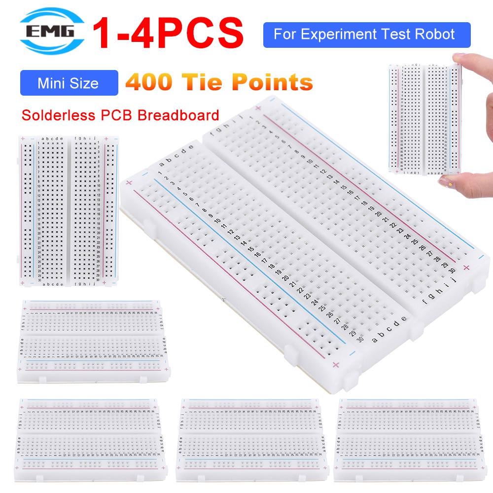 Jual 4/1PCS Mini Solderless Breadboard 400 Tie Points Spliceable ...