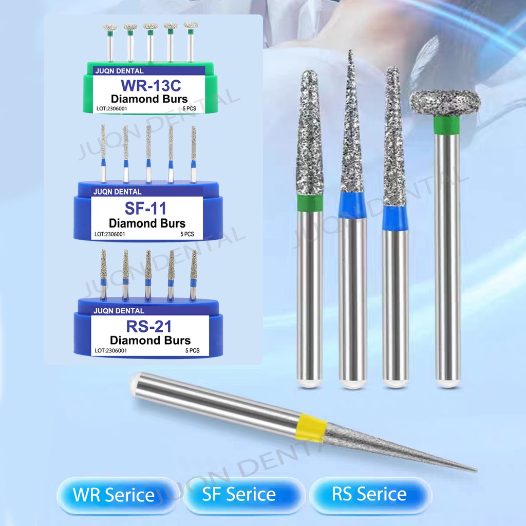 Jual NEW Dental Diamond Burs High Speed Dental Bur Dentistry Drills For ...