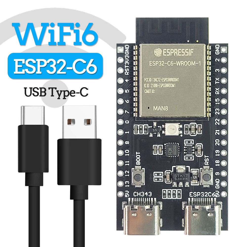 Jual BARU Wifi 6 Module Development Board for Linux Win 160MHz RISC-V 4MB 8MB Flash Internet of ...