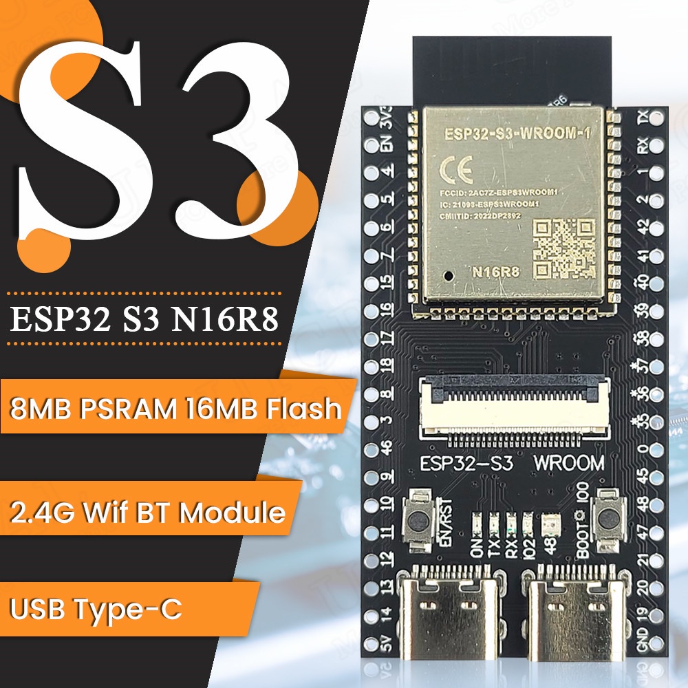 Jual BARU ESP32 S3 N16R8 CAM Development Board 2.4G Wifi BT Camera Module for OV2640 OV5640 8MB ...