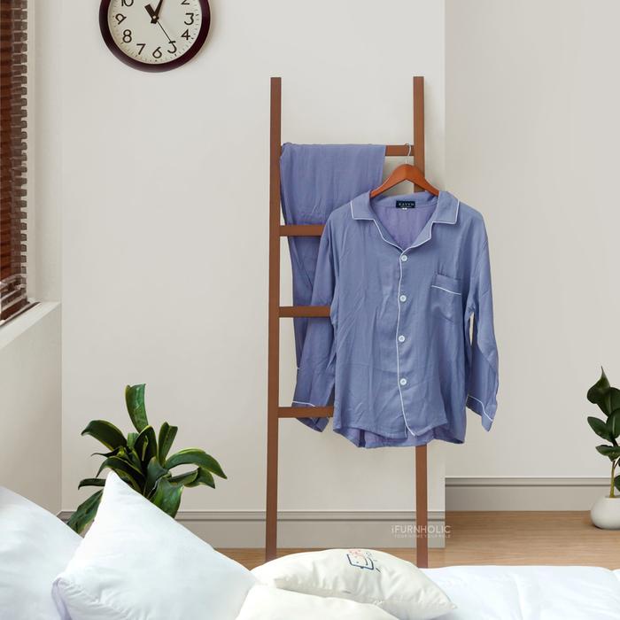 Jual HEMAT IFURNHOLIC Ladder Hanger Rak kayu Tempat Gantungan Hijab dan ...