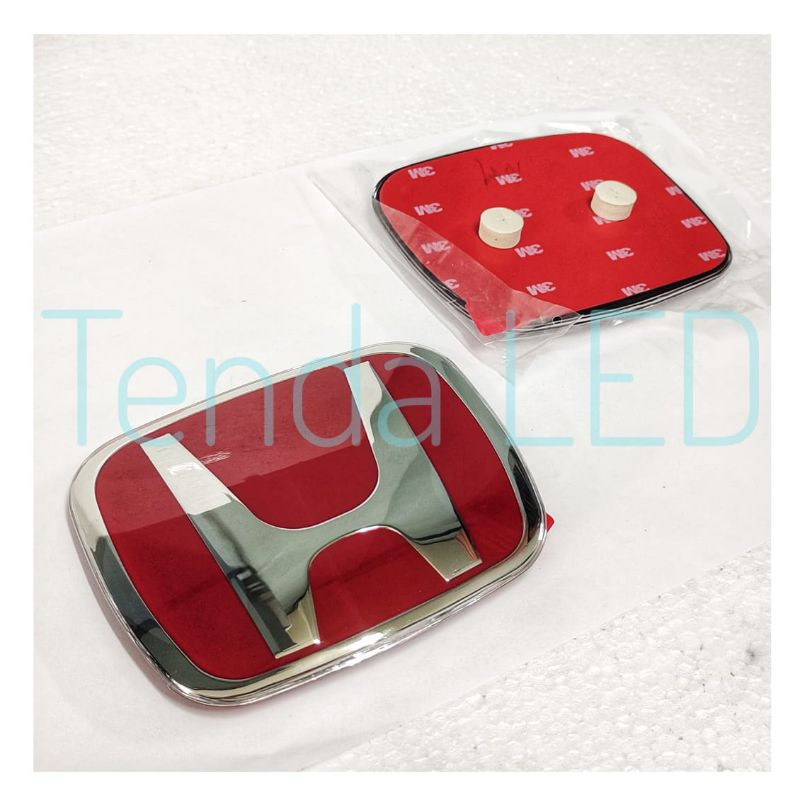 Jual Emblem Logo Red Honda model Ori merah chrome/logo honda JDM STYLE ...