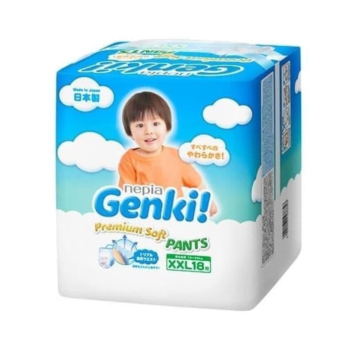 Jual Amorie- Diapers Nepia Genki Premium Soft Pants Xxl 18 - Celana Made In Japan | Shopee Indonesia