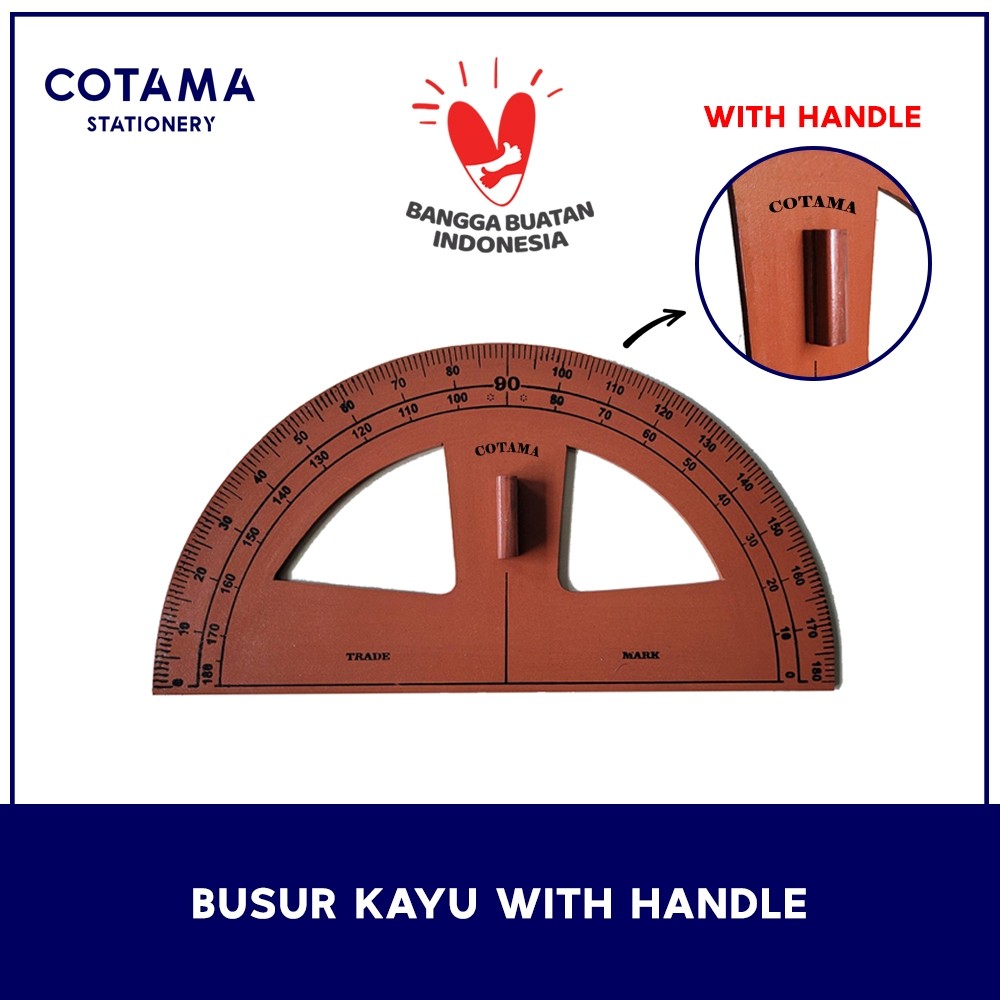 Jual Busur Kayu Papan Tulis Besar 180 derajat dengan Handle | Shopee ...