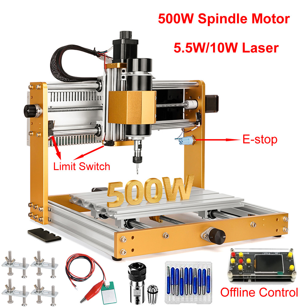 Jual Mini CNC Router 3018 Pro Aluminum Frame CNC 3018 Plus Upgrade Kit ...