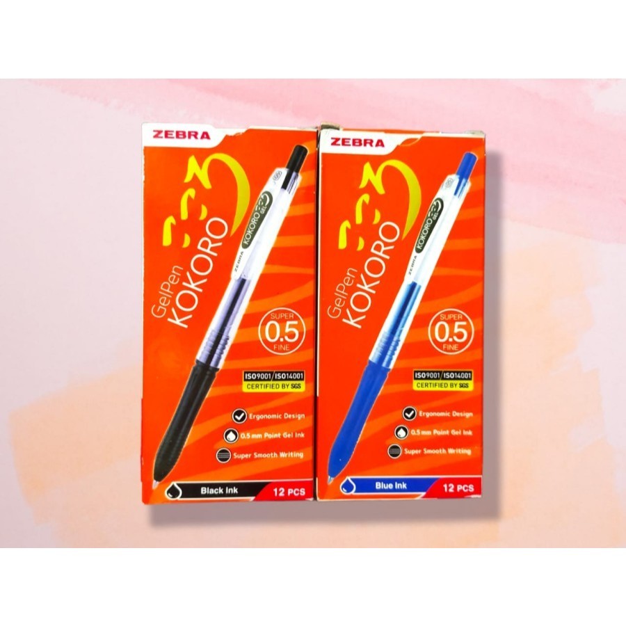 Jual UM1 Pulpen Gel Pen Zebra Kokoro 0.5 mm - (1 Pack 12 Pcs) | Shopee ...