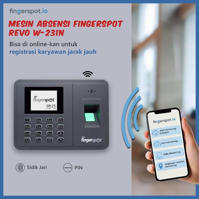 Jual Mesin Absensi Sidik Jari Finger WiFi Revo W231N Kabel | Shopee ...