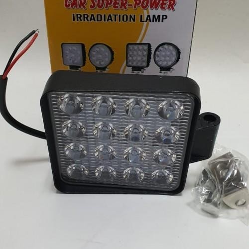 Jual LED SOROT LAMPU TEMBAK MOTOR MOBIL 16 MATA 48 W 28mm 12V 24 VOLT A36 | Shopee Indonesia