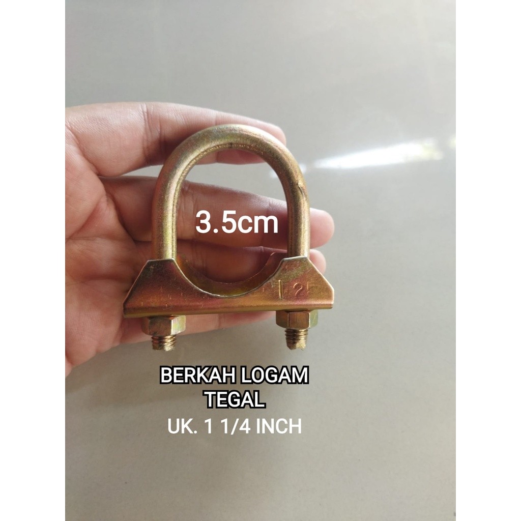 Jual Klem Pipa Besi U 1 1/4" Inch Klem Knalpot Penjepit Pipa U Clamp ...