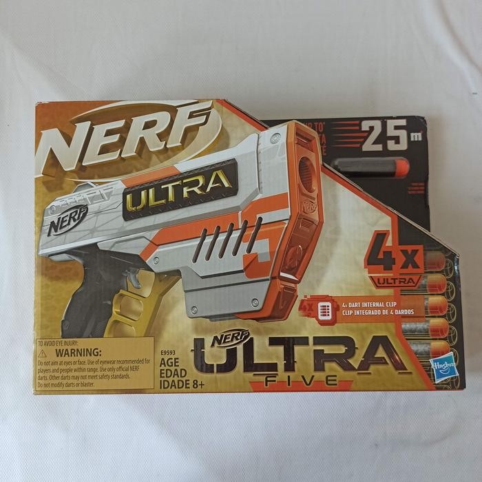 Jual Nerf Ultra FIVE Blaster terjauh sampai 36m. 4 darts in a row with ...