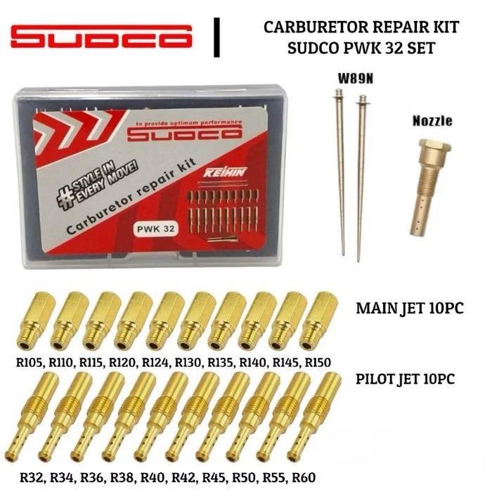 Jual Carburator Repair Kit Pwk Pilotjet Pwk Pjmj Pilot Jet Mainjet Pj ...