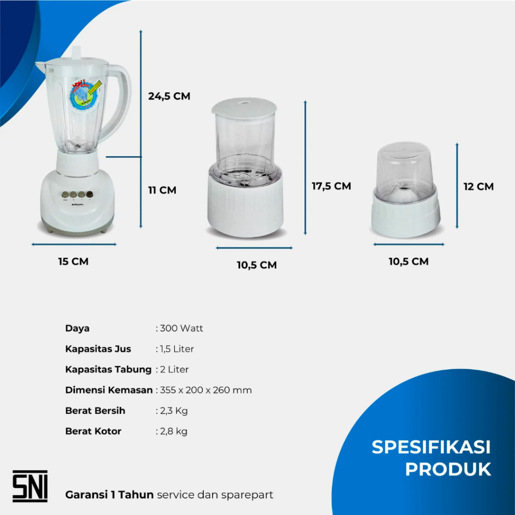 Jual (COD READY) BLENDER MIYAKO BL-151 PF PUTIH / BL-151PF / BL151PF ...