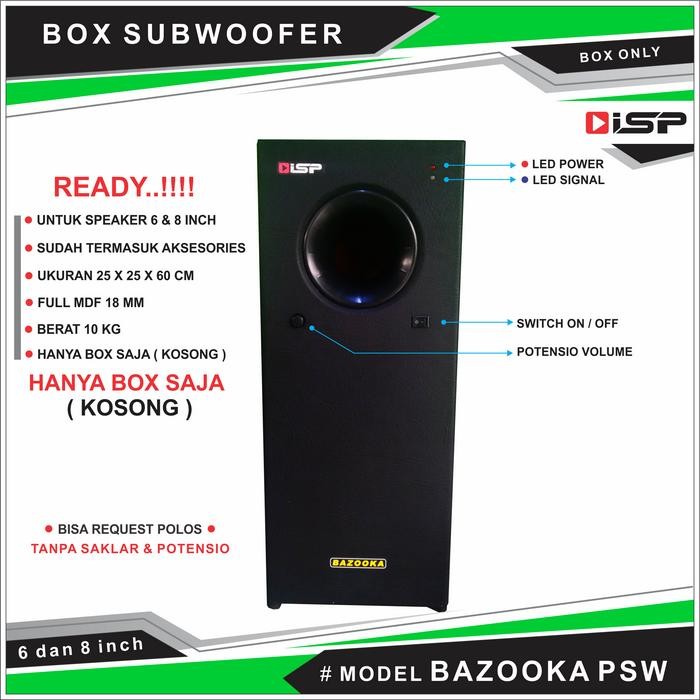 Jual PREMIUM box subwoofer psw 500 bazooka 8 inch | Shopee Indonesia