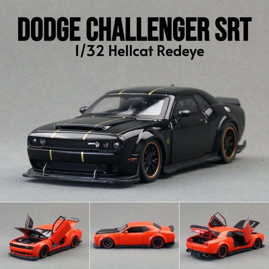 Jual 1:32 Dodge Challenger Srt Hellcat Toy Car For Children Super Sport ...