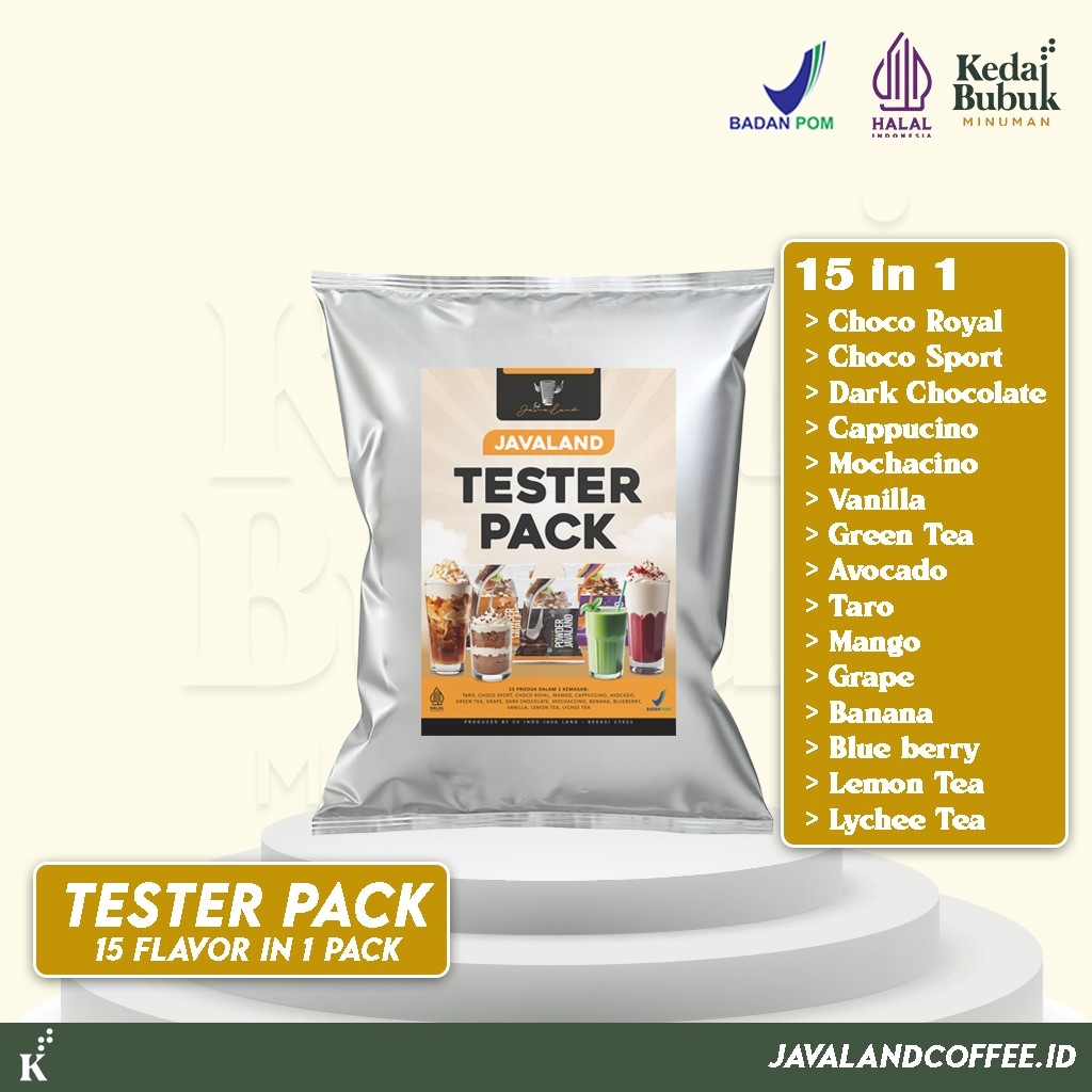 Jual Javaland Bubuk Minuman Tester Pack 15 in 1 | Powder Drink Tester ...