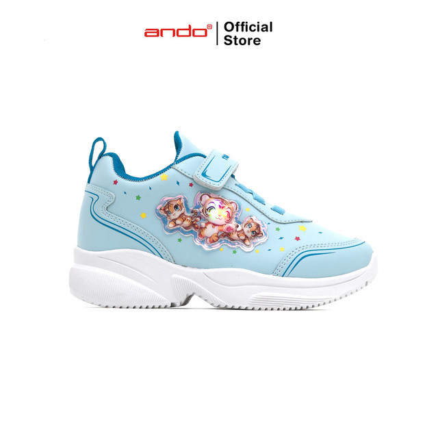 Jual Ando Official Sepatu Sneakers Cute Lion V Anak - Biru Langit/Biru ...