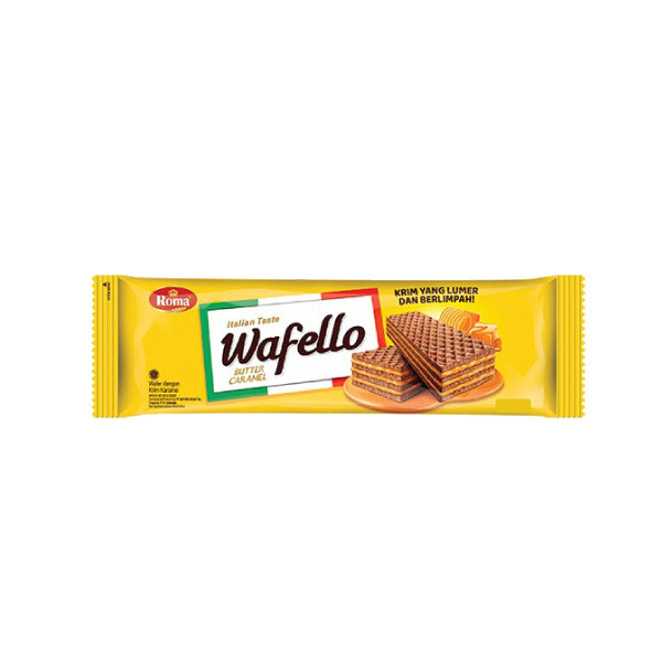 Jual WAFELLO WAFER ITALIA CARAMEL 114 GR | Shopee Indonesia