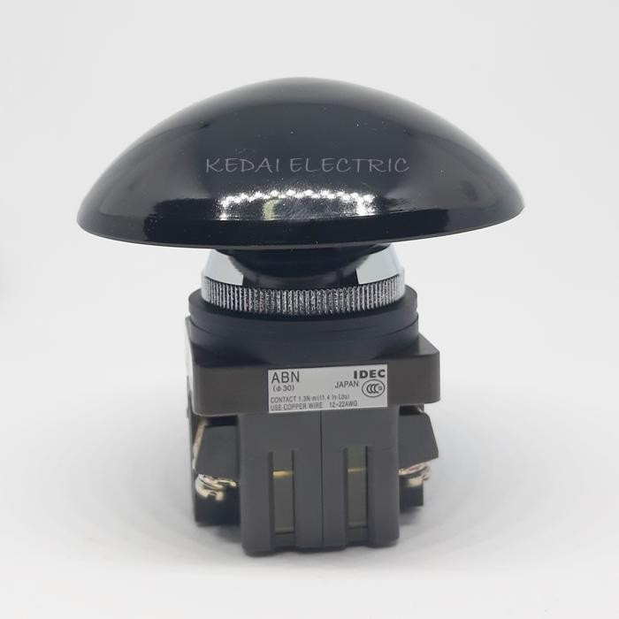 Jual IDEC PUSH BUTTON JUMBO MUSHROOM 30MM ABN411 BLACK / GREEN / RED ...