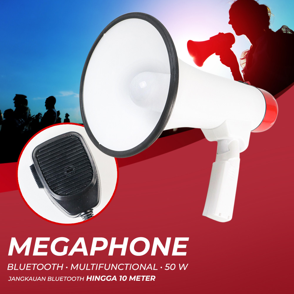 Jual Megaphone Bluetooth Multifunctional Shouter 50W Penguat Suara ...