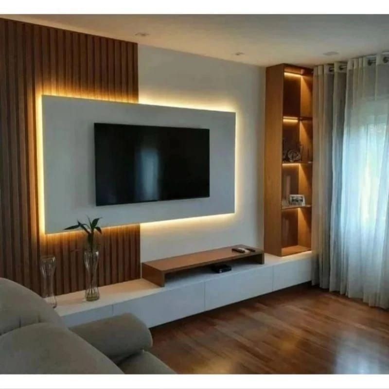 Jual Backdrop tv Lampu LED 170 cm x 100 cm tv 65inc | Shopee Indonesia