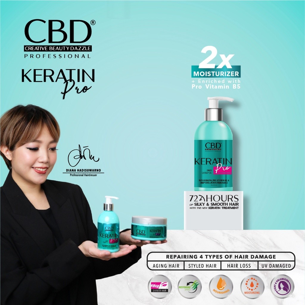Jual CantqJelita- CBD Professional Keratin Pro Daily Shampoo 250ml ...