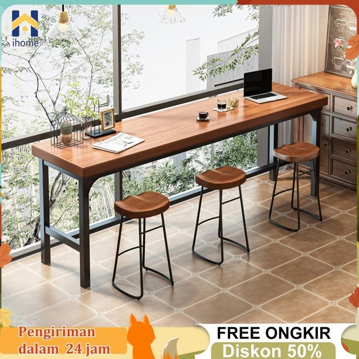 Jual Meja Bar 180CM Meja Cafe Besi Meja Kopi Teras Meja Makan Minimalis ...