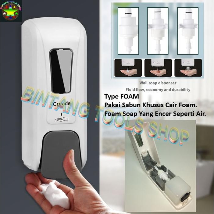 Jual F1407 Touch Hand Soap Dispenser Foam Gel Spray Tempat Sabun Hotel ...