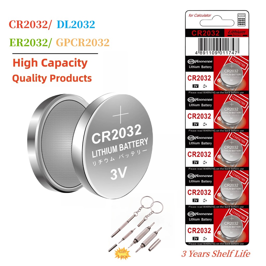 Jual Cr2032 Lithium Button Coin Cell 2032 Battery Compatible With ...