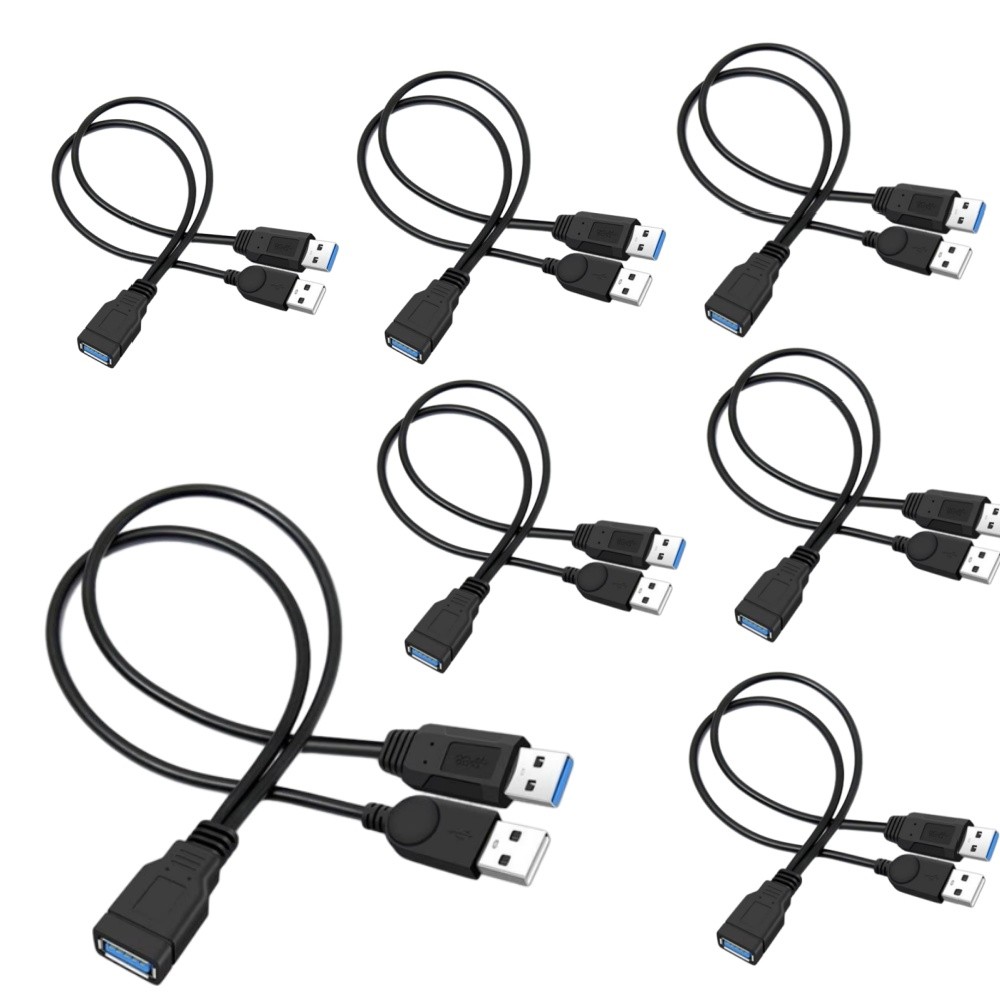 Jual 1/2/3PCS Y computer one point two data power cable Cable USB ...