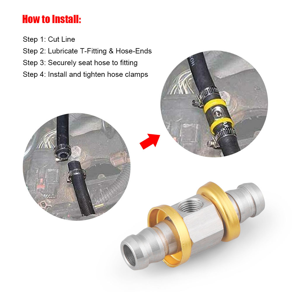 Jual IMPORT 1/2" 3/8" FUEL LINE PRESSURE TFITTING ADAPTER FOR FUEL ...