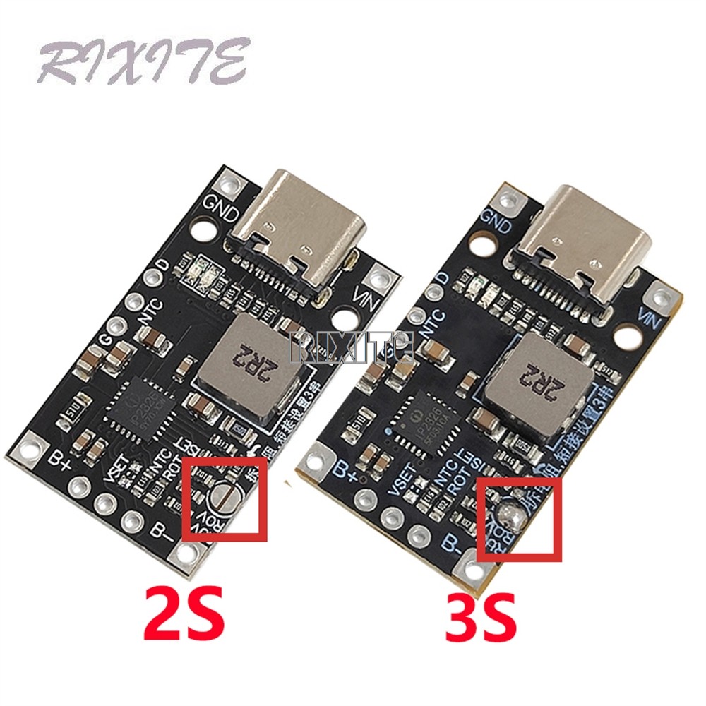 Jual Lithium Battery Charging Boost Module Type-C USB 2-3S BMS 15W 8.4V ...