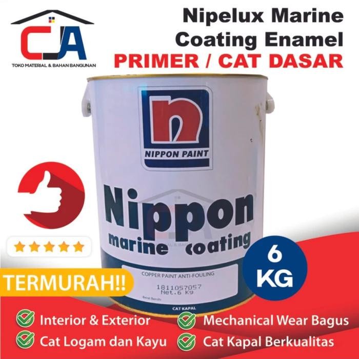 Jual Auradeko Cat Kapal Nippon Paint Primer Nippelux Enamel Marine Coating Red Oxide | Shopee ...