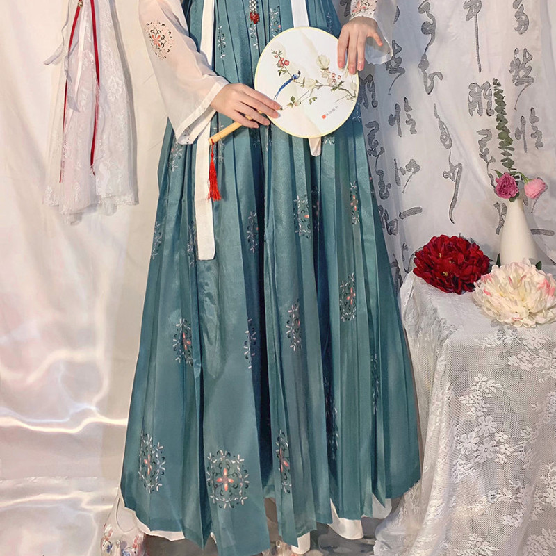 Jual [JinSen] Hanfu Wanita, Rok Chu Sebatas Dada Gaya Tang, Set Lengkap ...