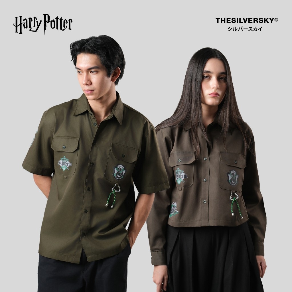 Jual THESILVERSKY SLYTHERIN ARMY WORKSHIRT HARRY POTTER OFFICIAL KEMEJA ...