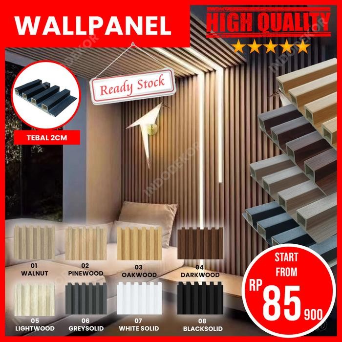 Jual Wood Panel WPC / Wall Panel PVC / Panel Dinding Kayu / Kisi Kisi Kayu | Shopee Indonesia