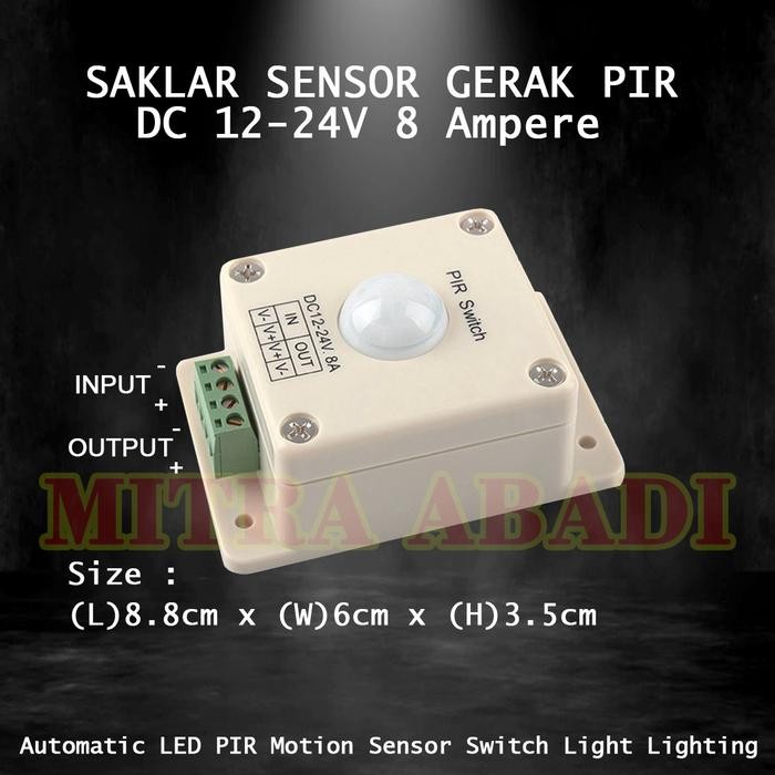 Jual SiapKirim- Saklar Sensor Gerak PIR LED ( Human Body Detector ) 8A ...