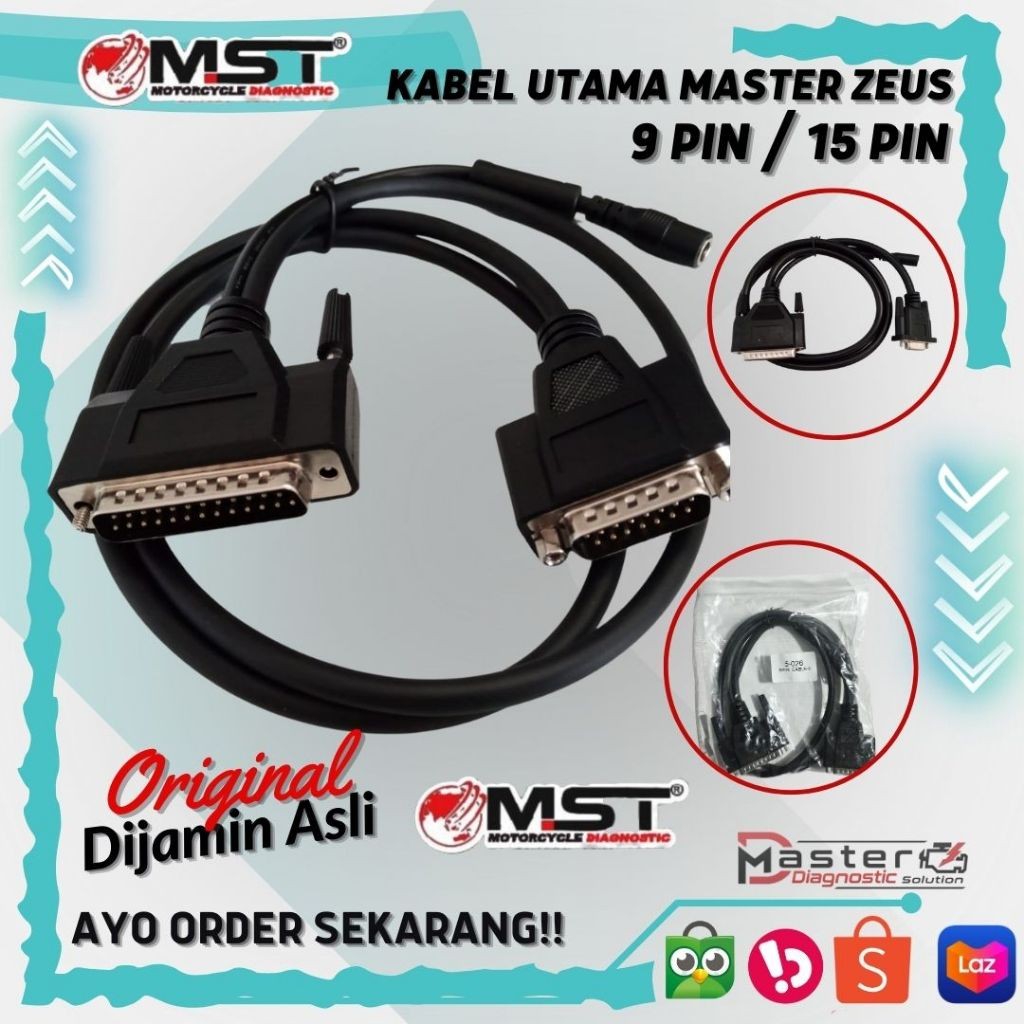 Jual Kabel Utama Baru/Lama Scanner Motor Injeksi ZEUS MST-100P MST-400 ...