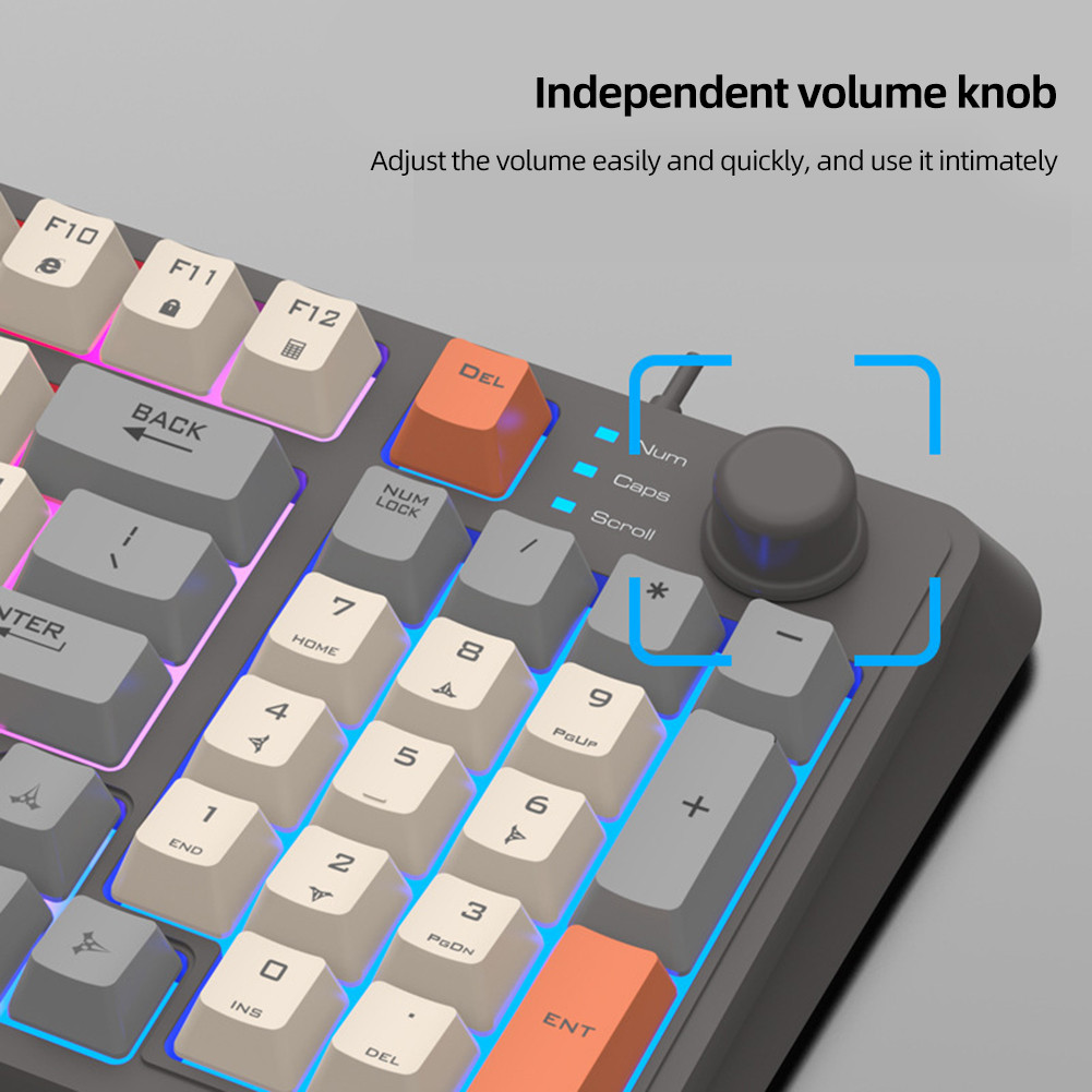 Jual K82 Gaming Keyboard Rgb Light Mechanical Keyboard Usb Port Gamer Keypad 94 Keys Hot-Swap ...