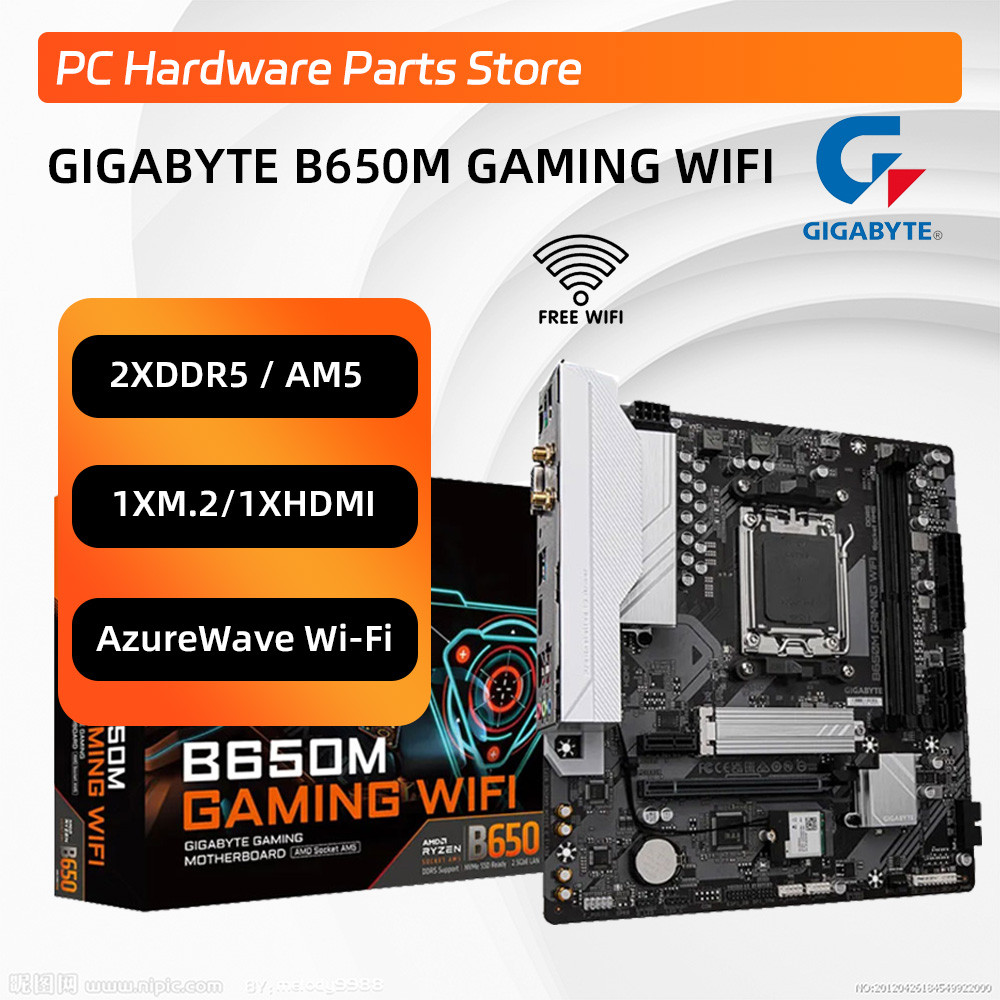 Jual GIGABYTE B650M GAMING WIFI Motherboard 2.5G AM5 PC Gamer New Micro-ATX AMD B650 DDR5 6000 ...