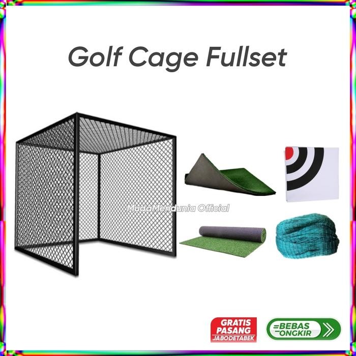 Jual Jaring Golf Cage Net Driving Golf Pipa Besi 2X2X2M Fullset ...