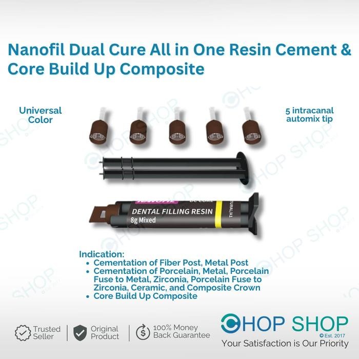 Jual ORIGINAL NanoFil Dual Cure Core Build Up Komposit - Serupa Allcem ...