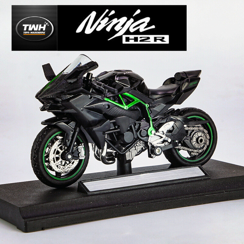 Jual Diecast Motor Kawasaki Ninja H2R Skala 1:12& 1:18 Sound Light Miniatur Motor Ninja Moto ...