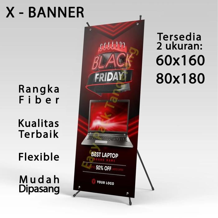 Jual Pesta- X Banner XBanner X-Banner Stand Banner Display Tiang Rangka ...