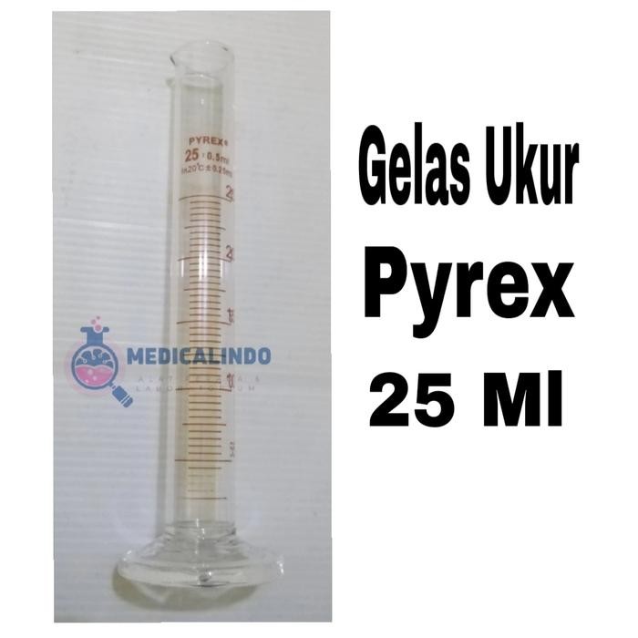 Jual Gelas Ukur Kaca Pyrex RRC 25Ml / Measuring Cylinder 25 Ml | Shopee ...