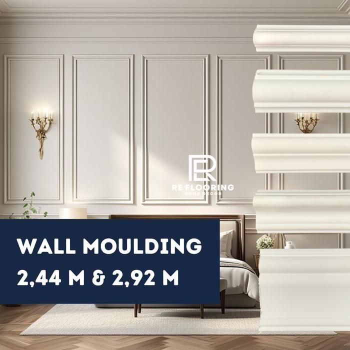Jual JTTOP" LIST WALL MOULDING PVC LAIV PUTIH - LIST DINDING / LIST ...