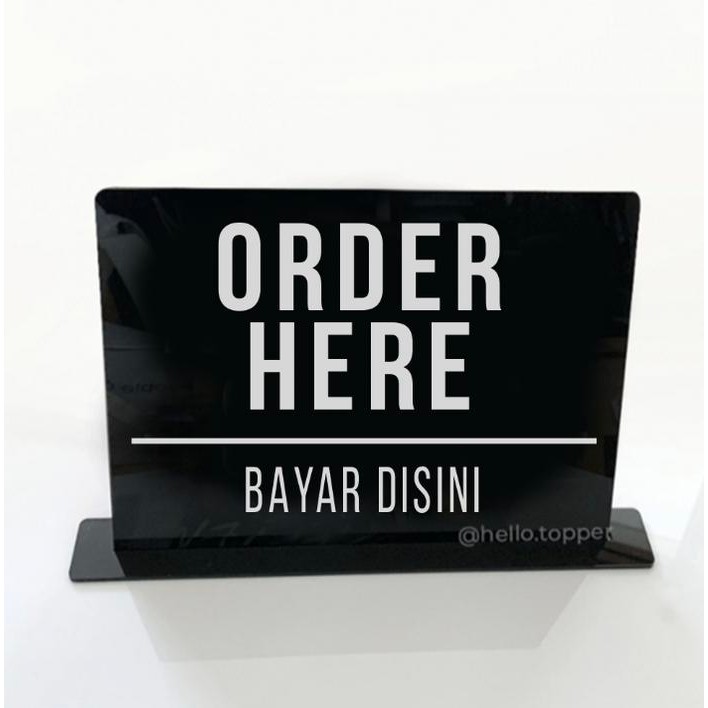 Jual Sign Standing Order Here Order Here Standing Signage Sign Meja ...