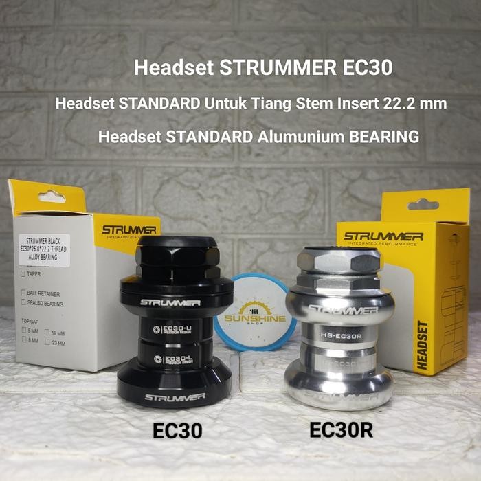 Jual Headset Standard Bearing STRUMMER EC30 / EC30R Kom Fork Drat Tiang Stem 22.2mm | Shopee ...