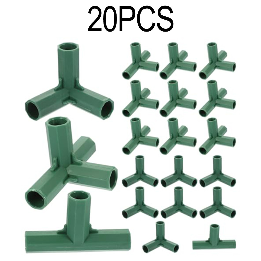 Jual 16mm Plant Support Connector Round Tube Fixed Connection Three-Way ...